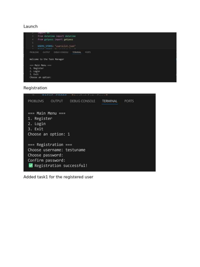 Test Screen Shots | PDF