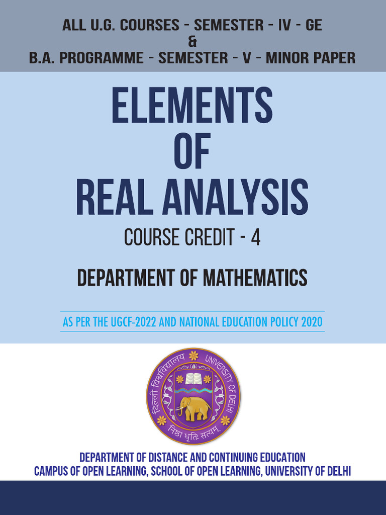 Elements of Real Analysis | PDF | Real Number | Sequence