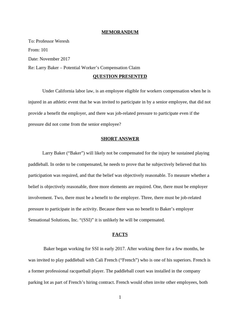 101.Final Memo | PDF | Employment | Supplemental Security Income