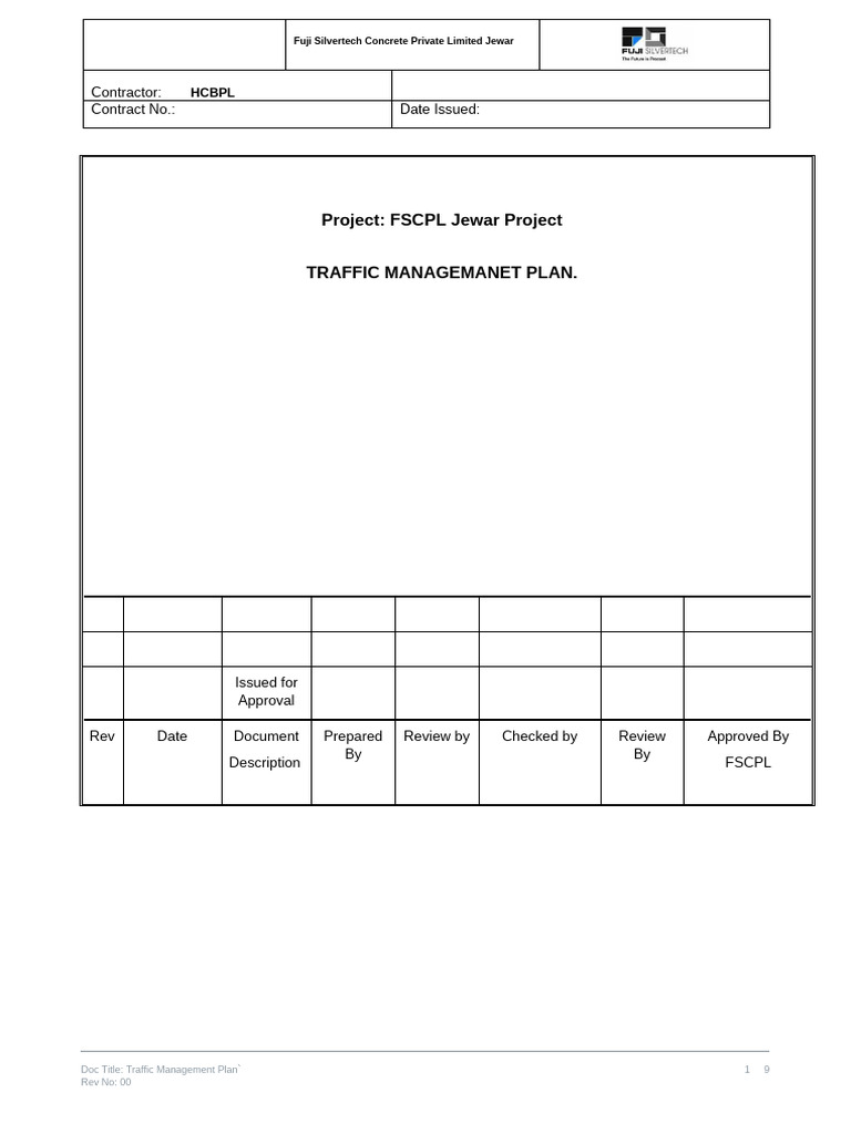 Traffic Management PLAN 1 | PDF | Road | Traffic