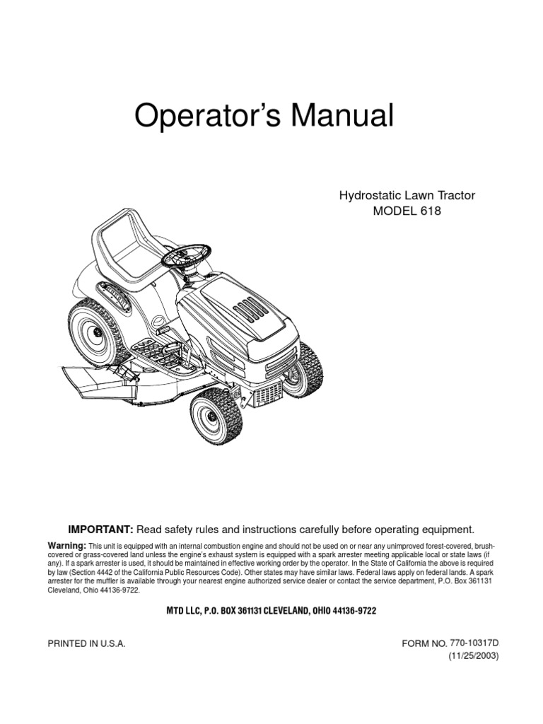 MTD PARTS CATALOG PDF FREE DOWNLOAD CANADA Technical Specifications ...
