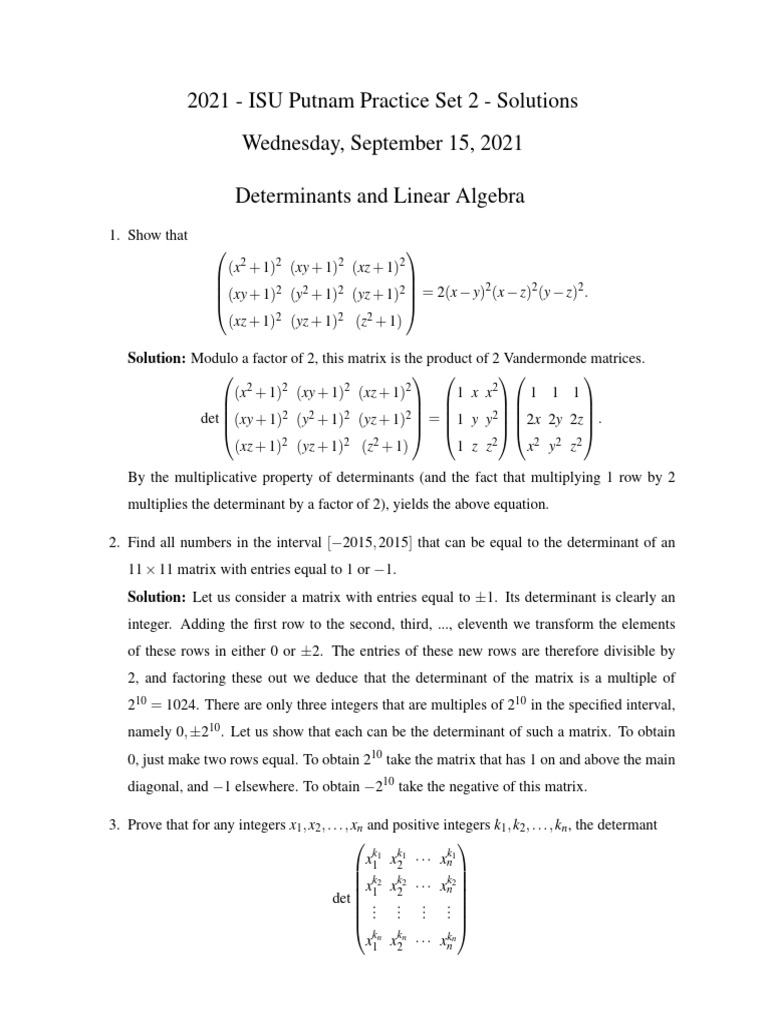 Determinant | PDF | Determinant | Matrix (Mathematics)