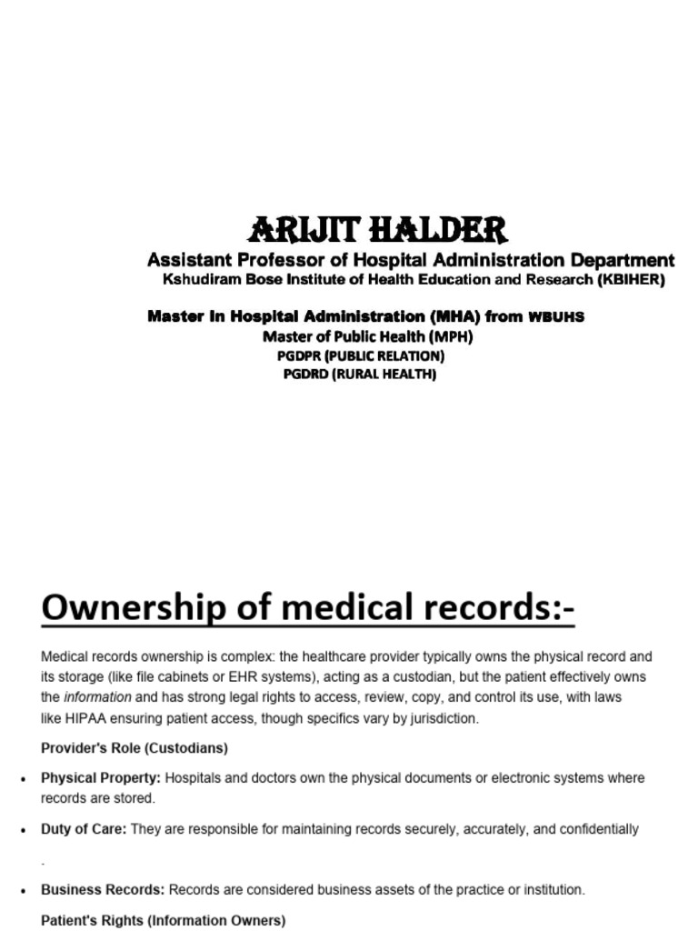Ownership of Medical Records | PDF