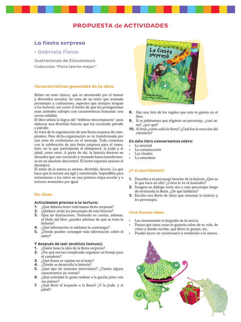 La Fiesta Sorpresa Actividades | PDF