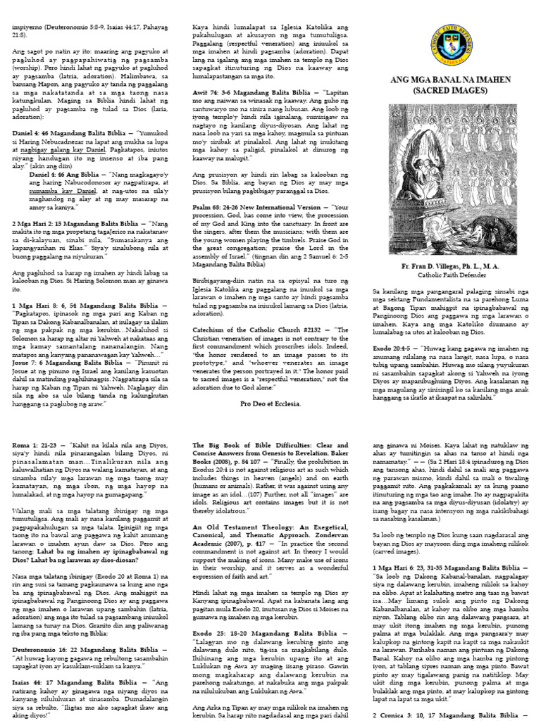 Ang Mga Banal Na Imahen (Sacred Images) | PDF
