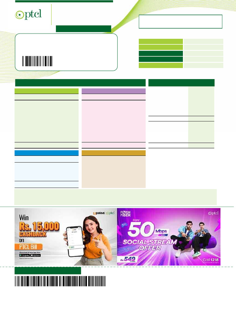 PTCL Bill Embassy | PDF | Payments