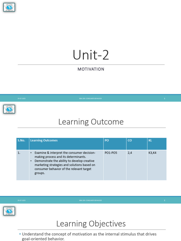 2.1 Motivation (1) | PDF | Motivational | Motivation