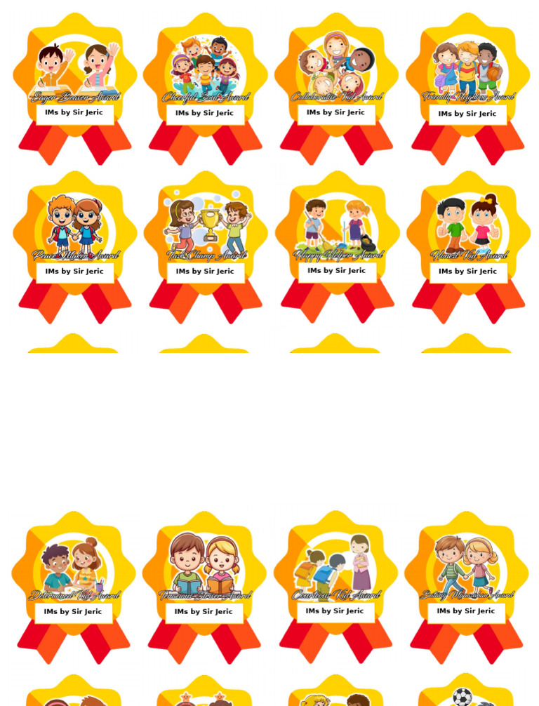 Character Traits Award | PDF