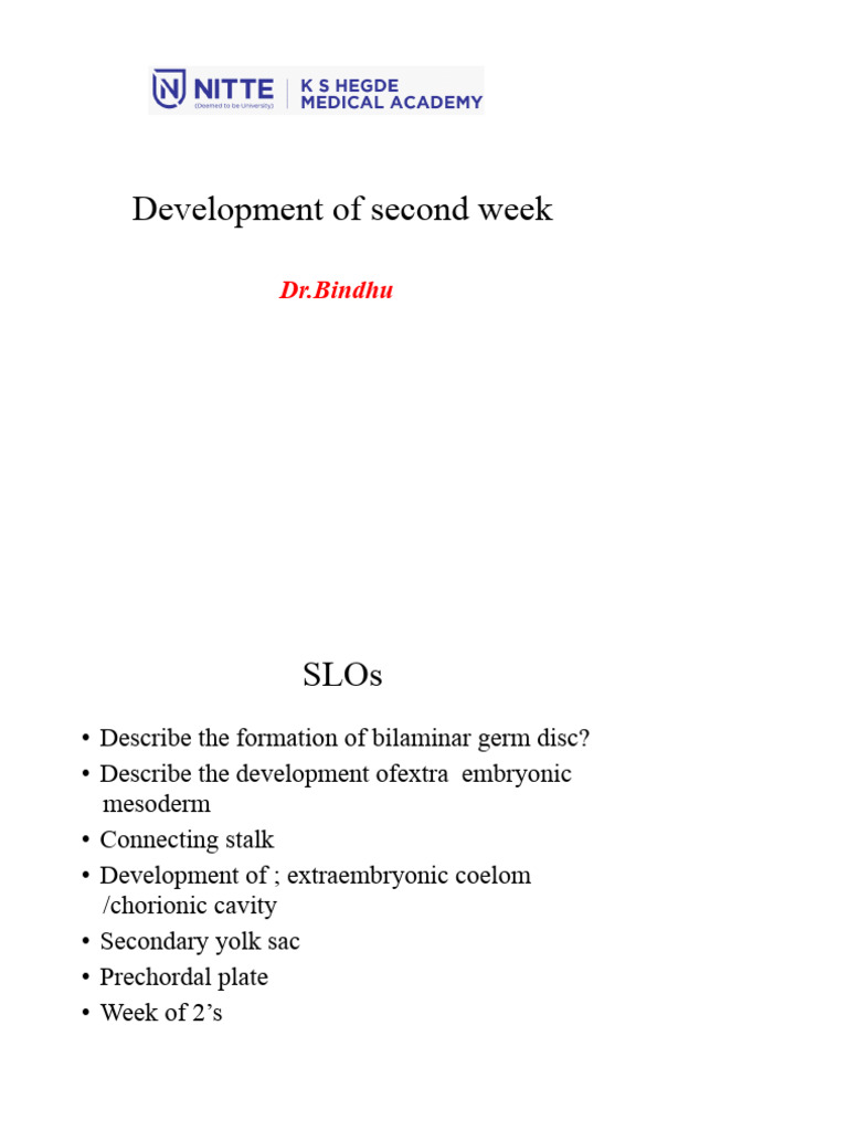 Embryology - Development of Second Week PDF | PDF | Reproduction ...