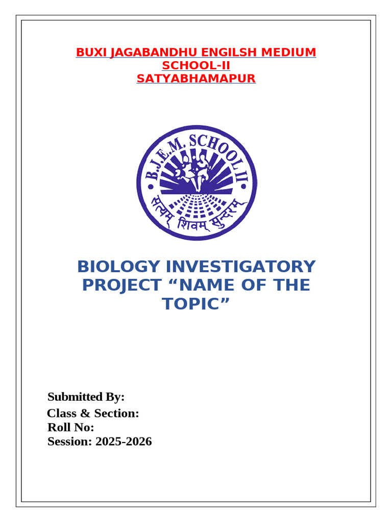 Bio Investigatory Project | PDF