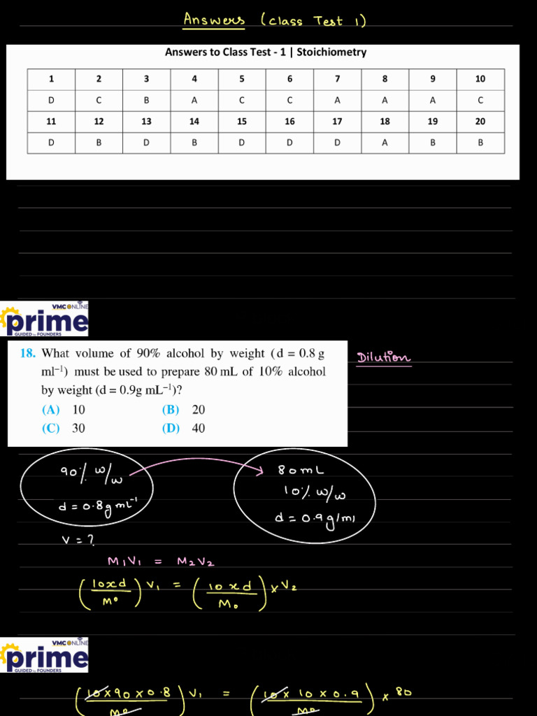 Stoichiometry Live Class-5 Teacher Notes | PDF | Stoichiometry ...