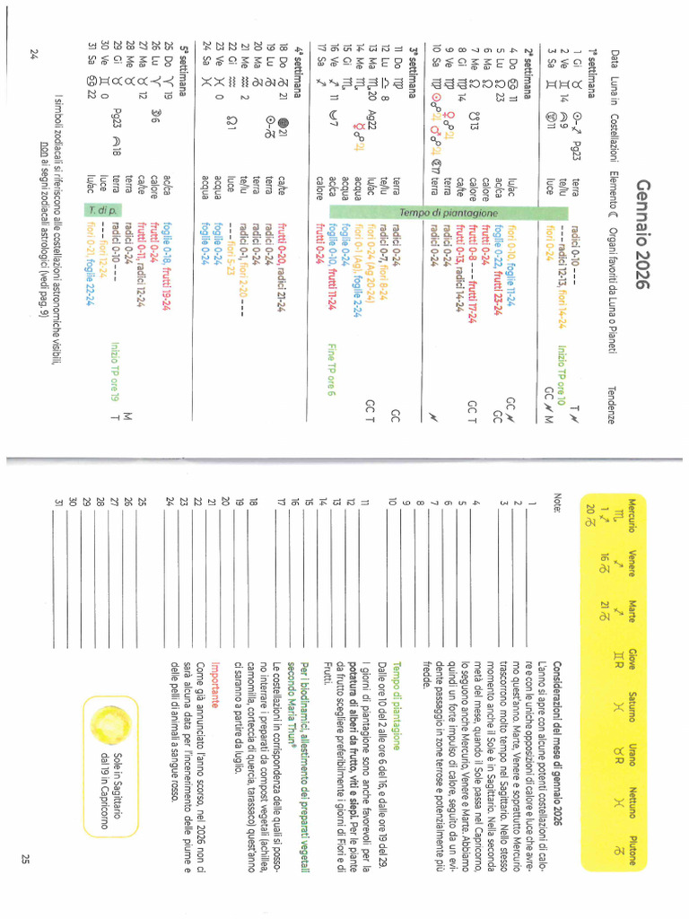 Calendario Semine 2026 | PDF