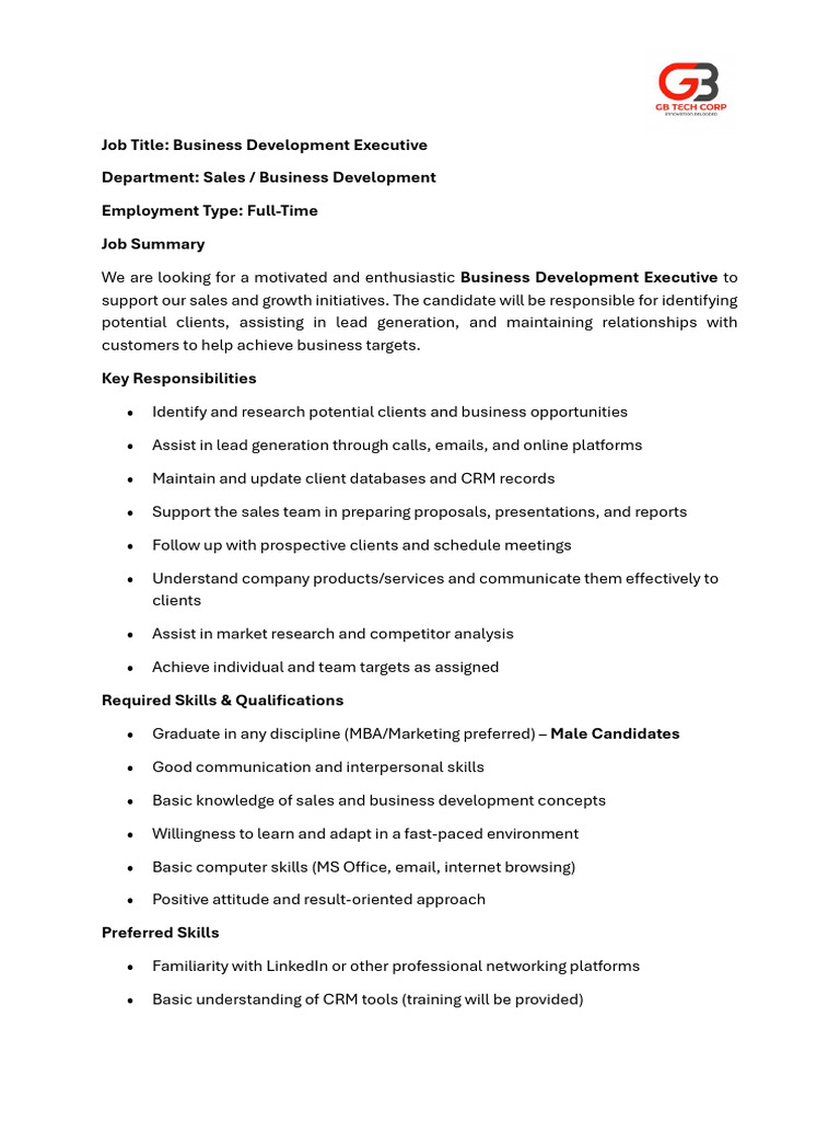 JD | PDF | Customer Relationship Management | Sales