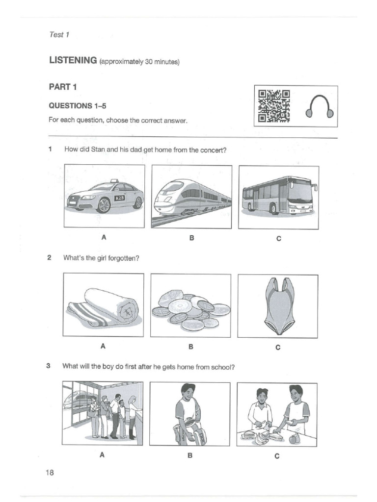 KET Test 1 Listening | PDF