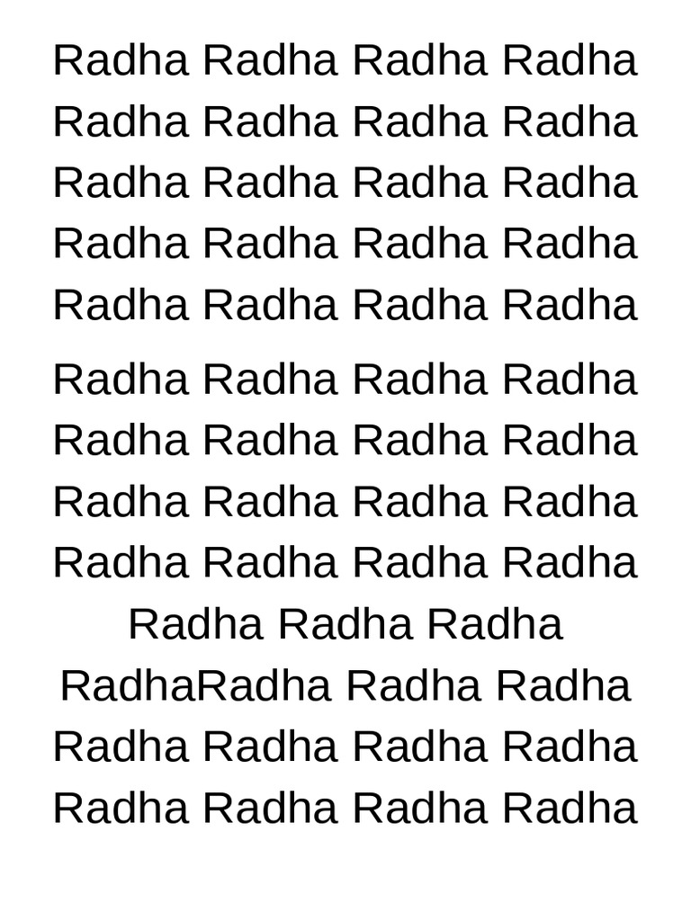 Radha Name in English Letters | PDF