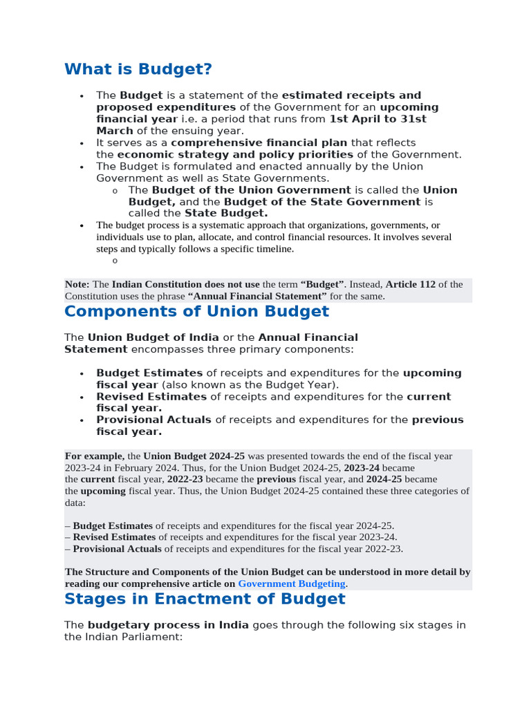 What is Budget Unti 3 | PDF | Appropriation Bill | Bill (Law)