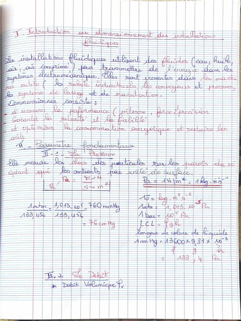 Dimensionnement Fluidique | PDF