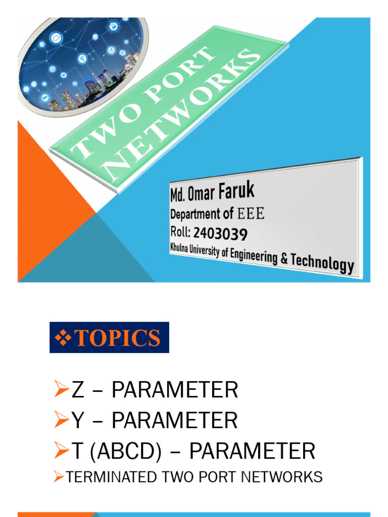 Two Port Network | PDF | Electrical Impedance | Electrical Network