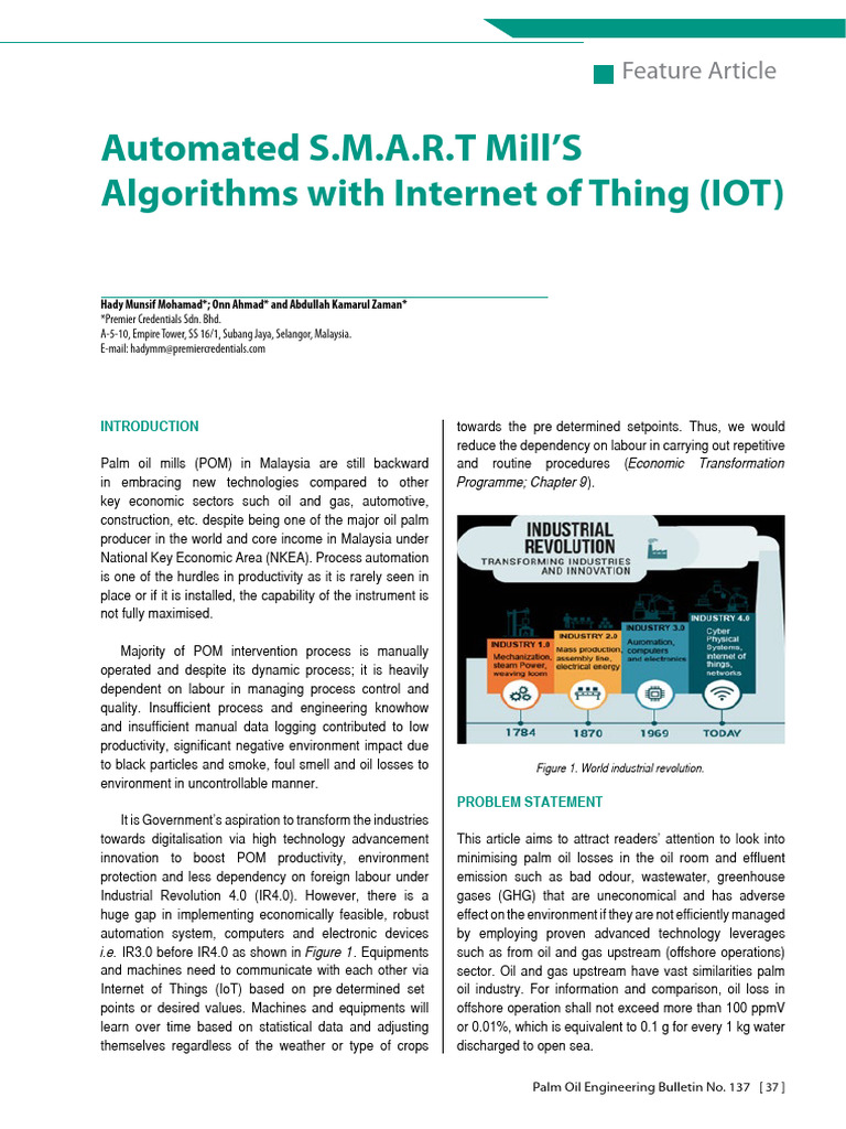 Automated SMART Mills | PDF | Internet Of Things | Automation