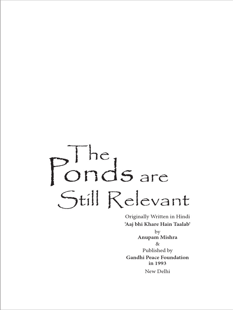 The Ponds Are Still Relevant 2016 | PDF