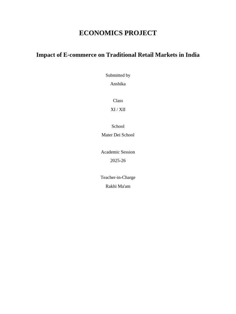 Ecommerce Project | PDF | Survey Methodology | Retail