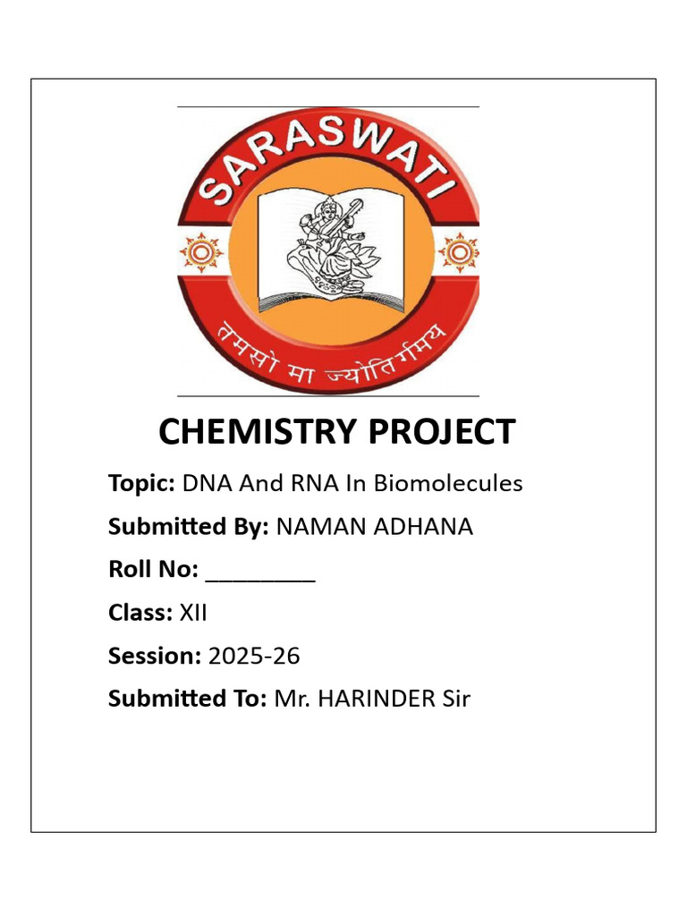 NAMAN FINAL the Molecular Structure of DNA | PDF | Rna | Dna