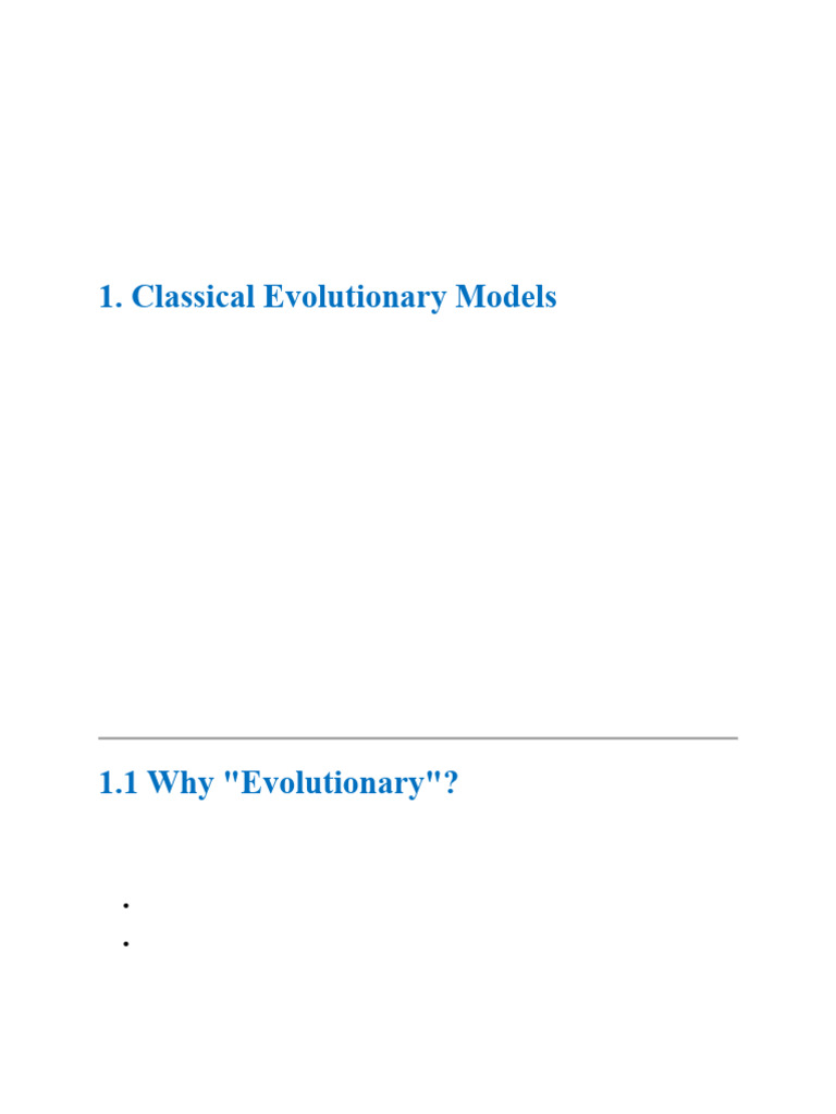 Classical Evolutionary Models, Introduction to Agility-1 | PDF | Agile ...