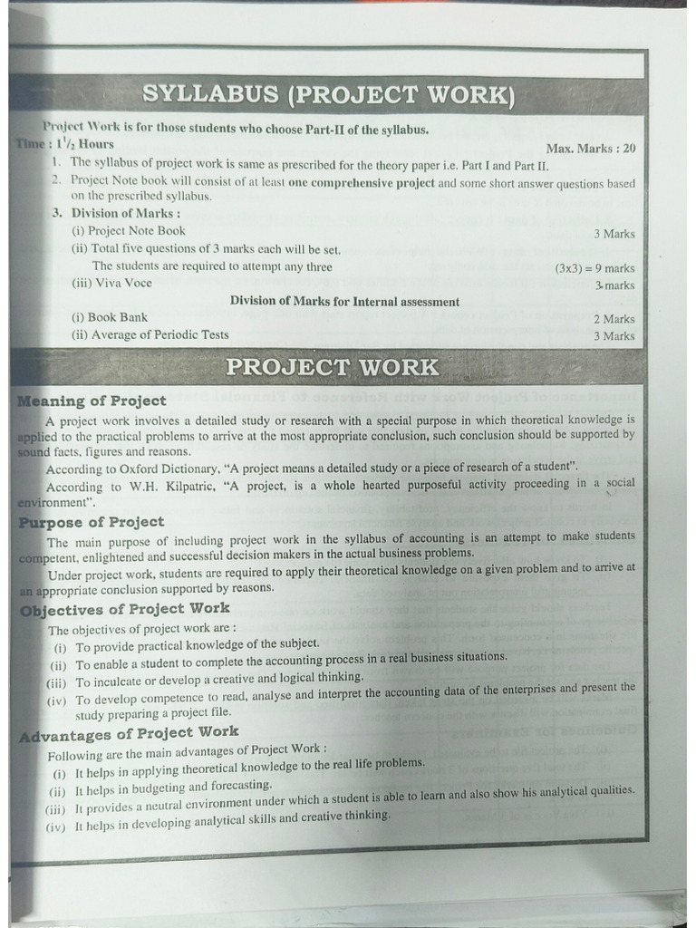 Accountancy Project Work Book 12th C | PDF
