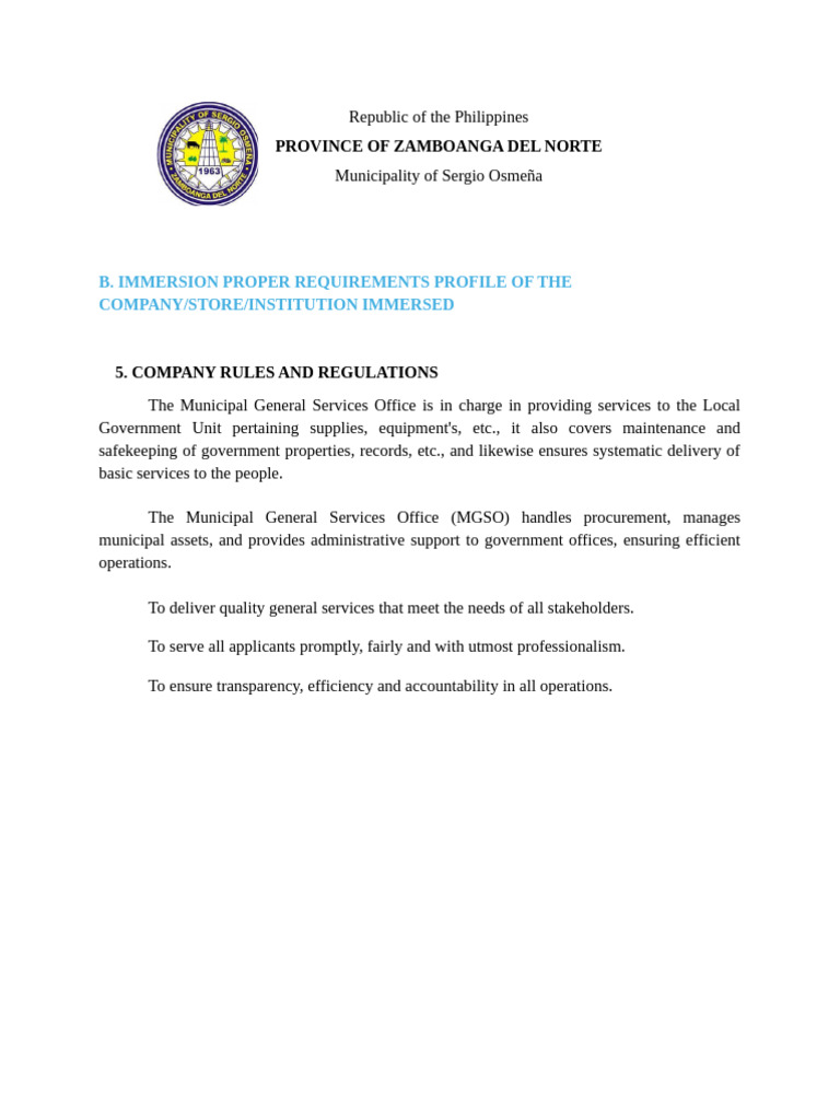 Company Rules and Regulations | PDF