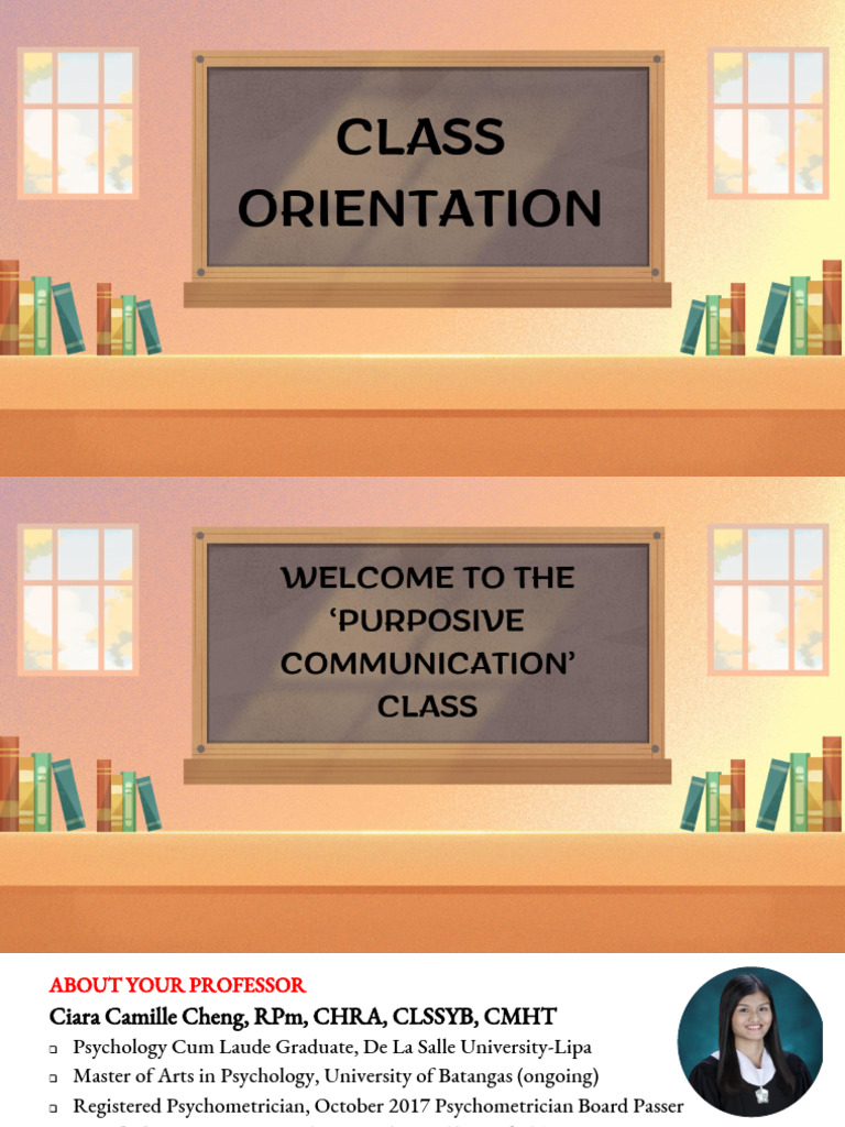 Course Introduction and Class Orientation | PDF | Communication ...