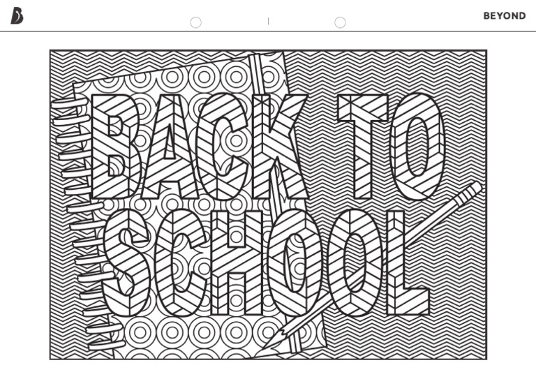 Back To School Mindfulness Colouring | PDF