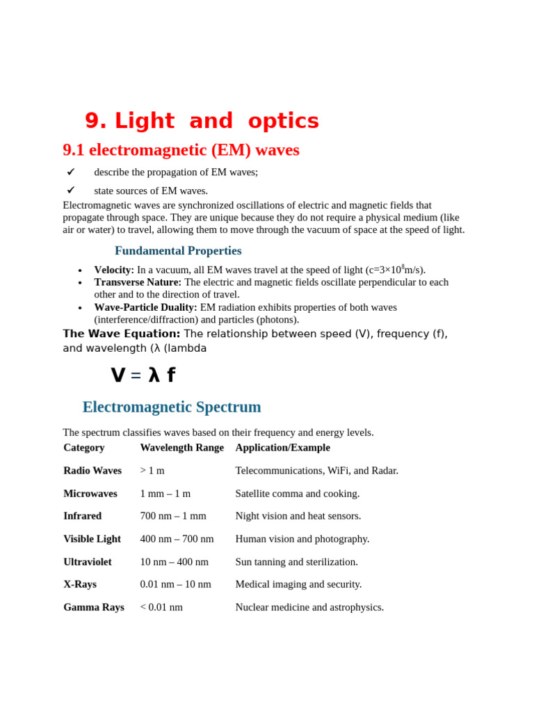 Elecromagnetic Wave | PDF | Electromagnetic Radiation | Color