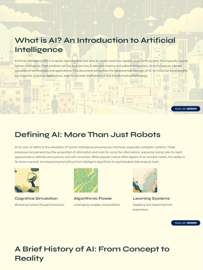 What Is AI An Introduction To Artificial Intelligence | PDF ...