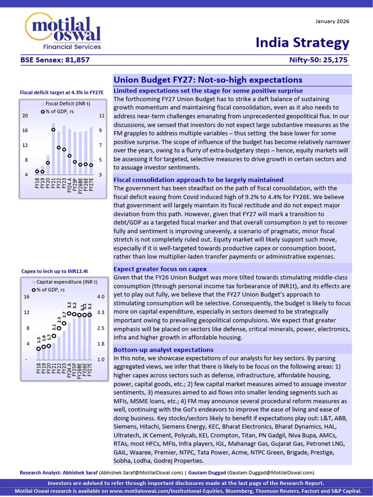 Strategy 20260127 Mosl Su Pg012 | PDF | Microfinance | Taxes