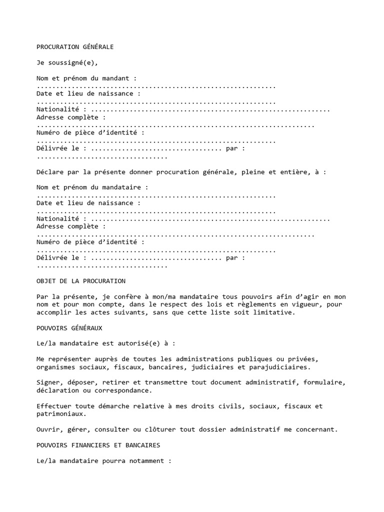 Procuration Exemple2 | PDF