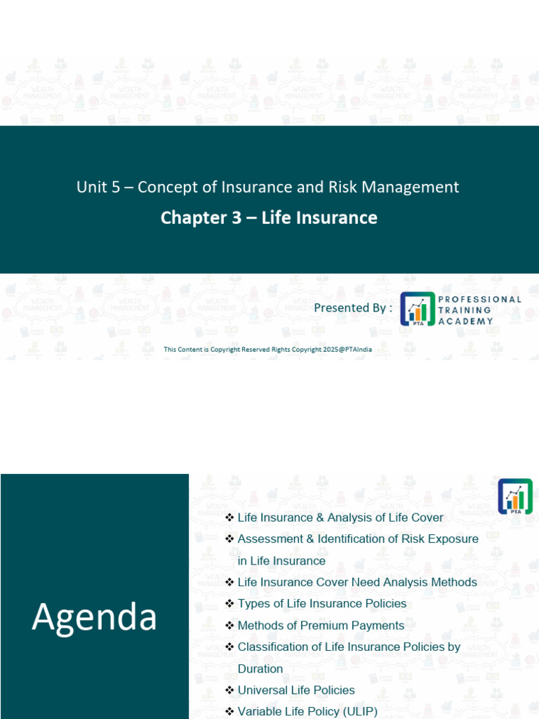 Chapter 3 - Life Insurance | PDF | Life Insurance | Insurance
