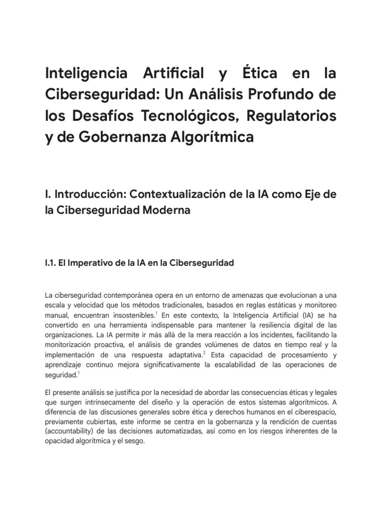 IA y Ética en Ciberseguridad | PDF | Inteligencia artificial ...