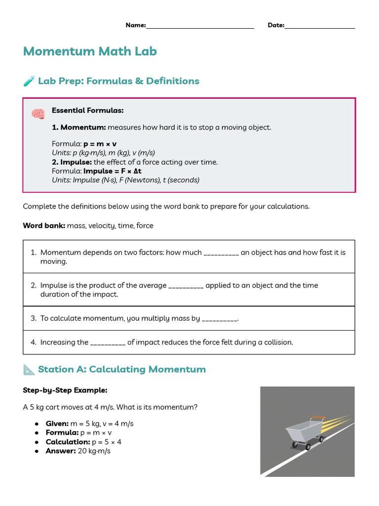 Introduction To Momentum and Impulse | PDF | Momentum | Force