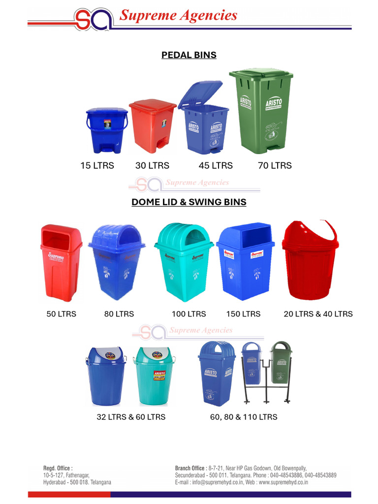 Dustbins Catalogue New | PDF