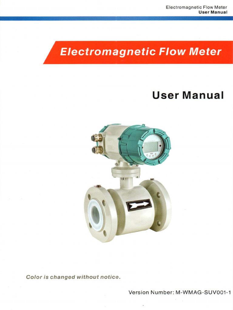 Manual Electromagnetic Flow Meter | PDF