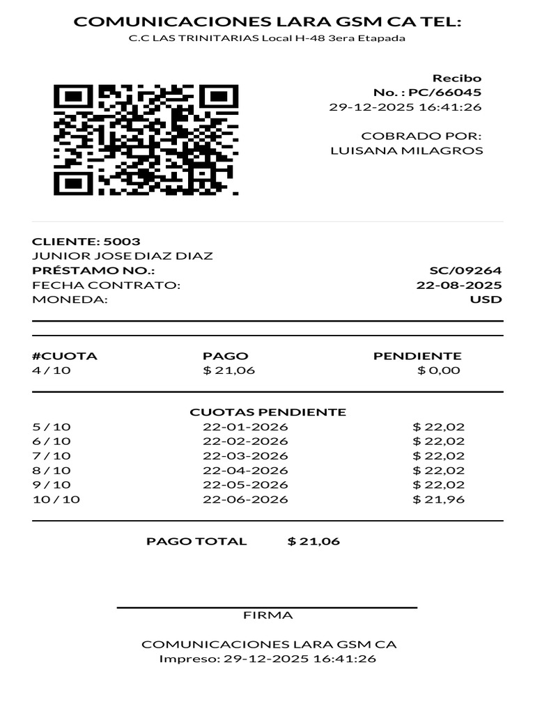 Payment Ticket - PC_66045 | PDF