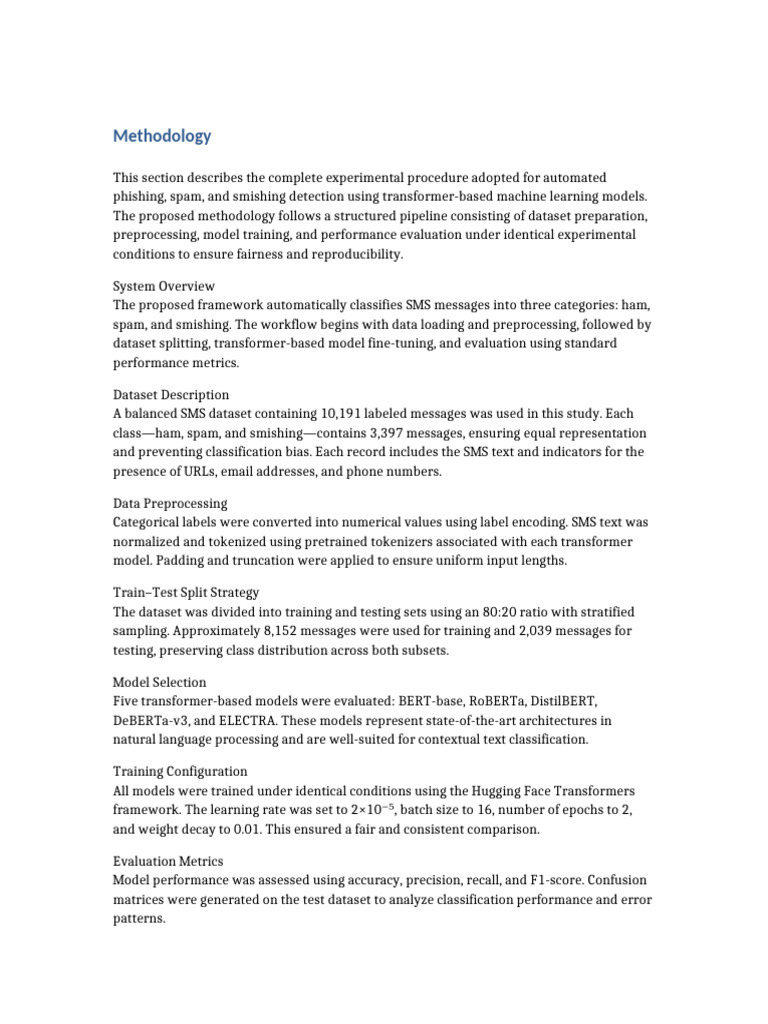 Methodology SMS Phishing Detection | PDF | Phishing | Information Science