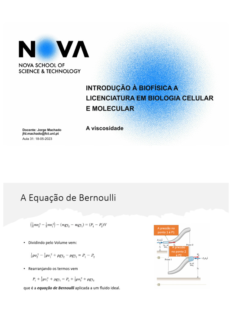 Aula 30 | PDF | Coeficiente de Reynolds | Viscosidade