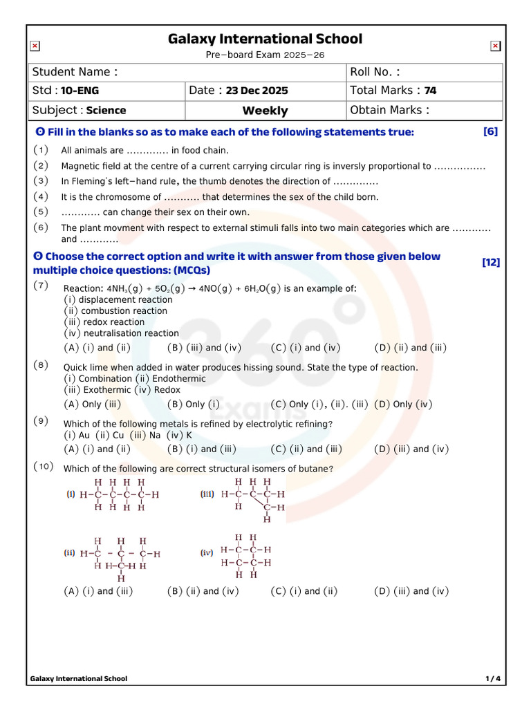 Science STD 10-EnG 12388 A4 Paper | PDF | Herbivore | Electrical ...