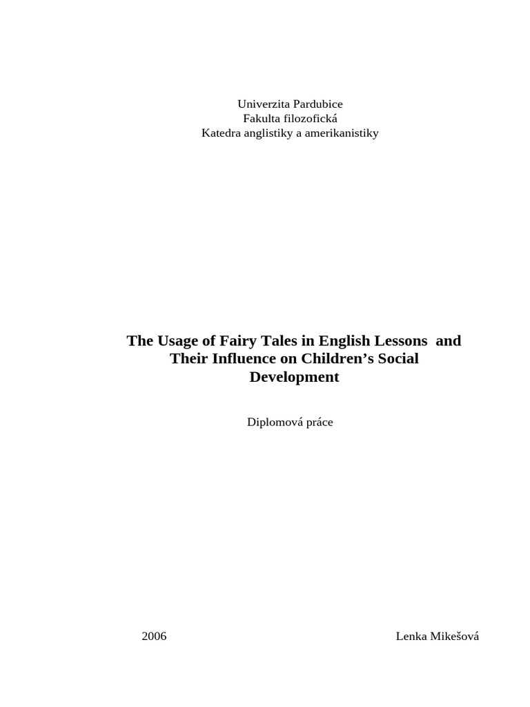 Fairy Tales Research | PDF