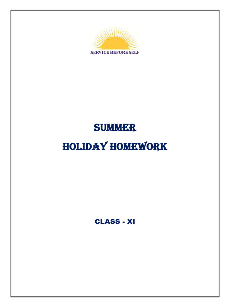 CLASS 11 - Summer Holiday Homework - 2025-26 | PDF | Climate Change ...