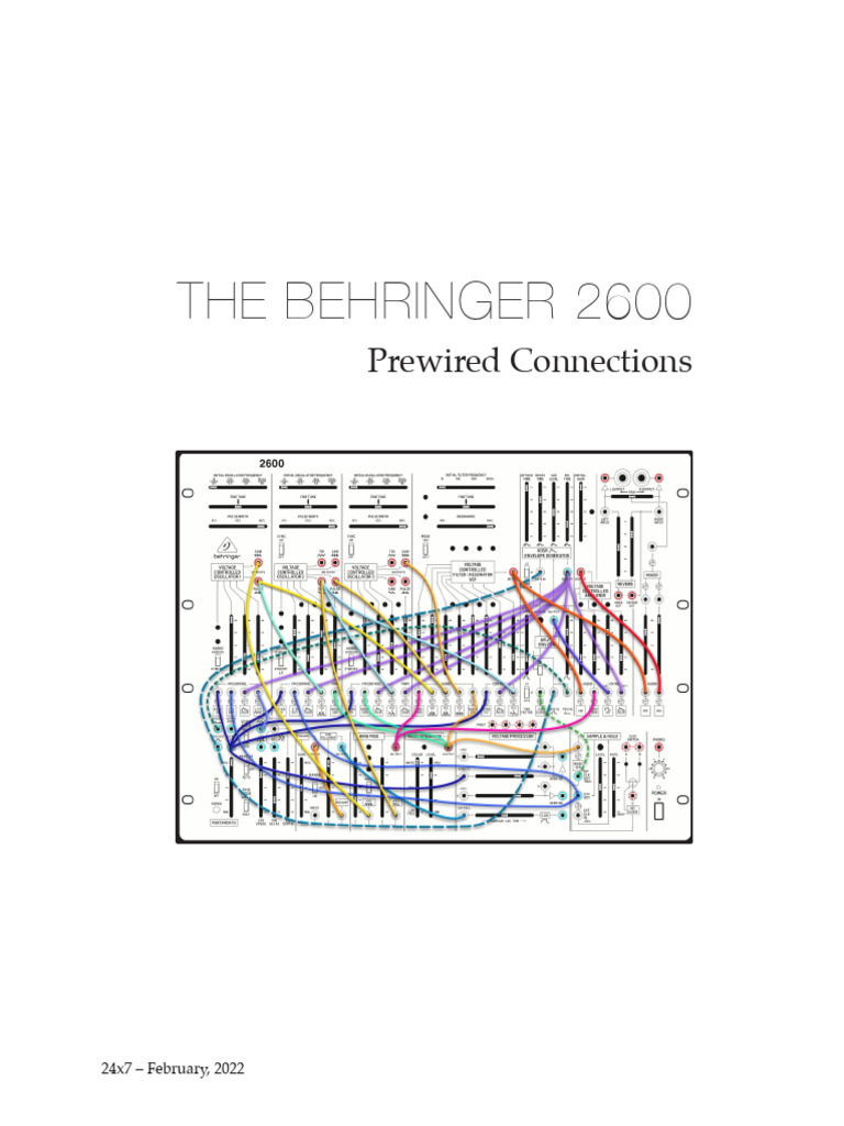 The Behringer 2600 Prewired Connections | PDF | Electricity | Sound ...