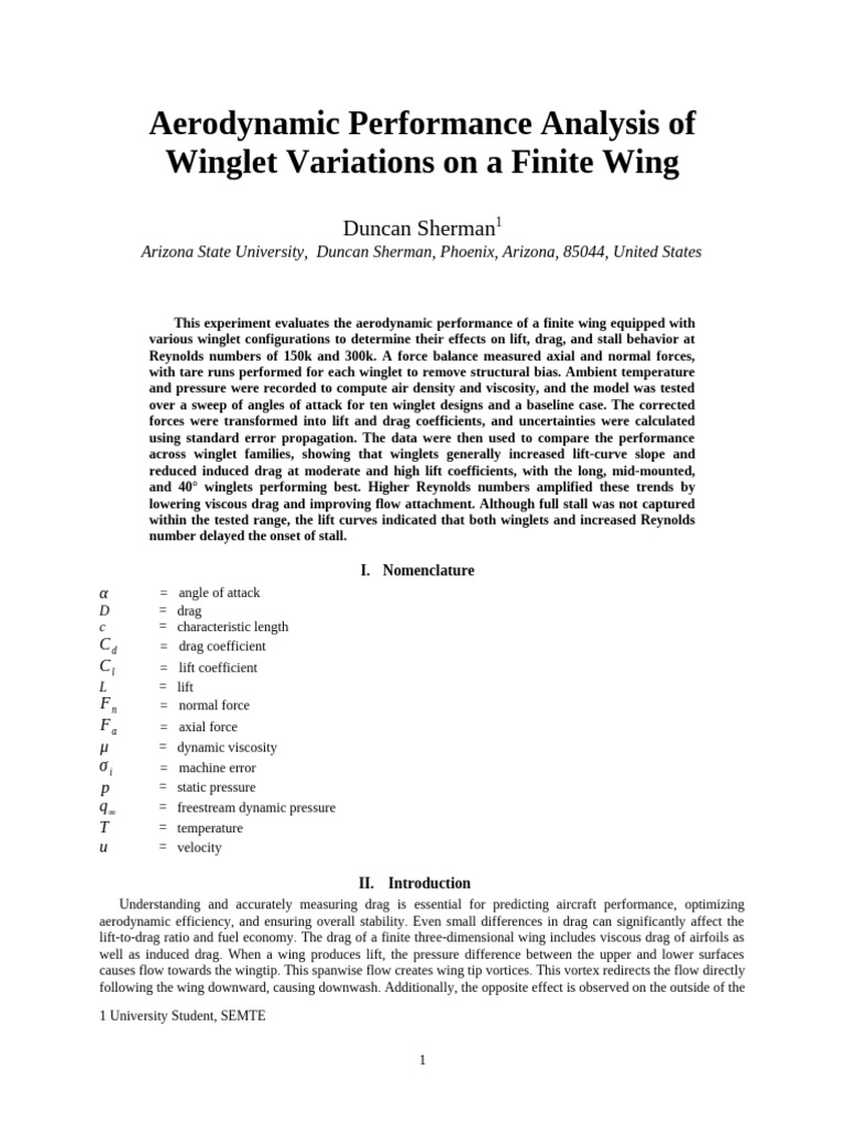 Aerodynamic Performance Analysis of Winglet Variations On A Finite Wing ...