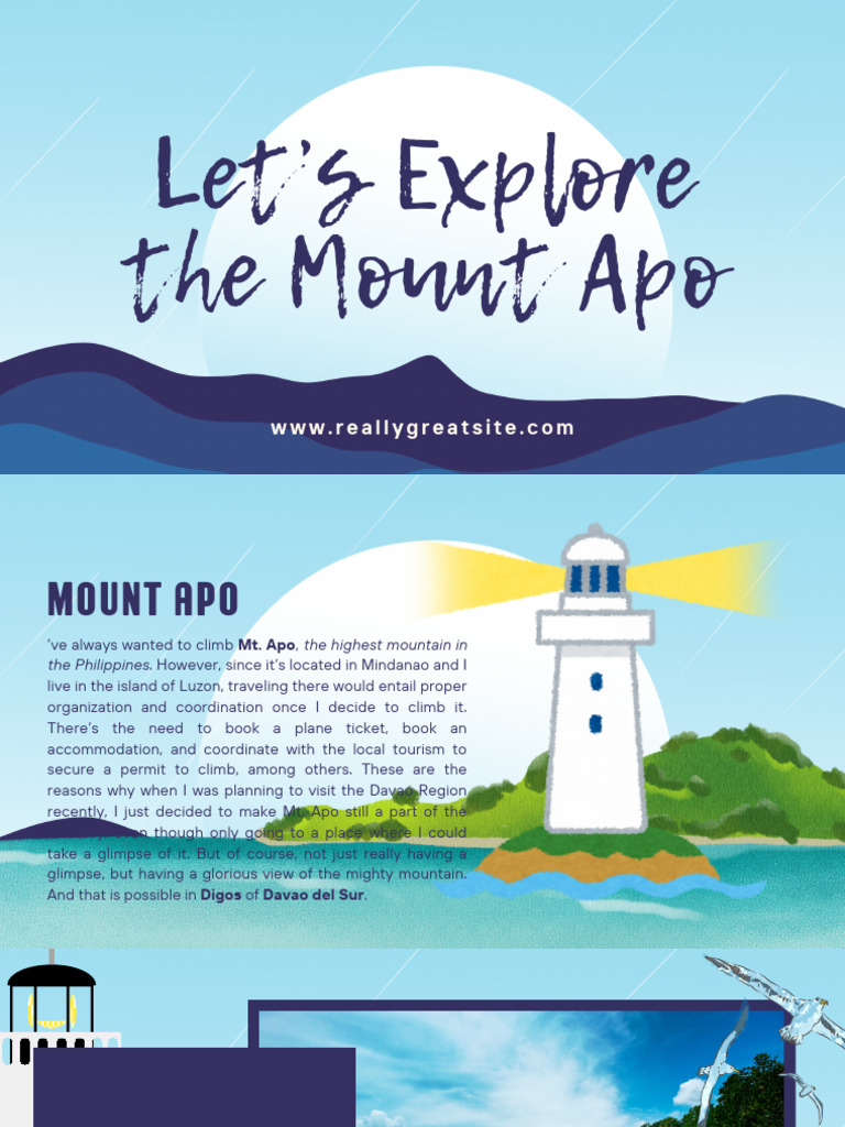 Let's Explore The Mount Apo PDF | PDF | Tourism