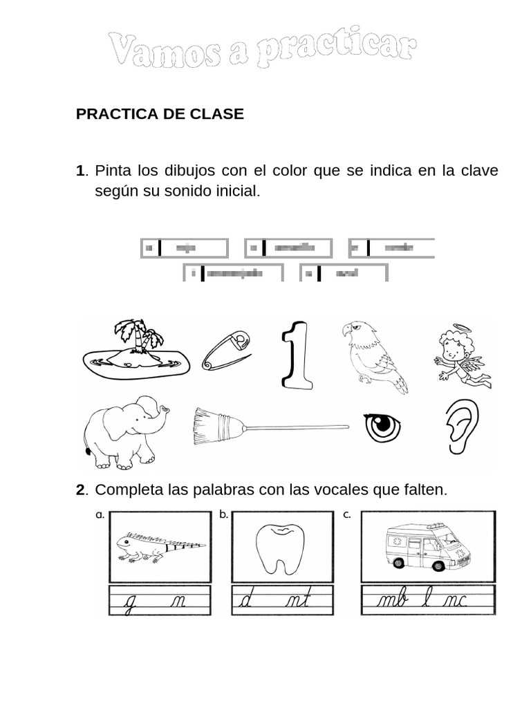 Practica Con Las Vocales 2026 | PDF